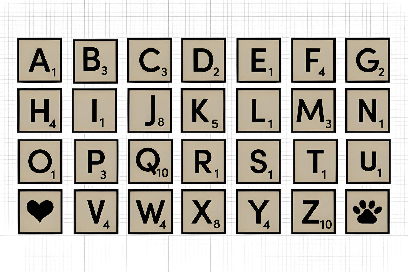 Scrabble Tiles SVG Files - Alphabet SVG for Cricut & Silhouette ...
