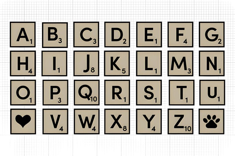 Scrabble Tiles SVG Files - Alphabet SVG for Cricut & Silhouette ...