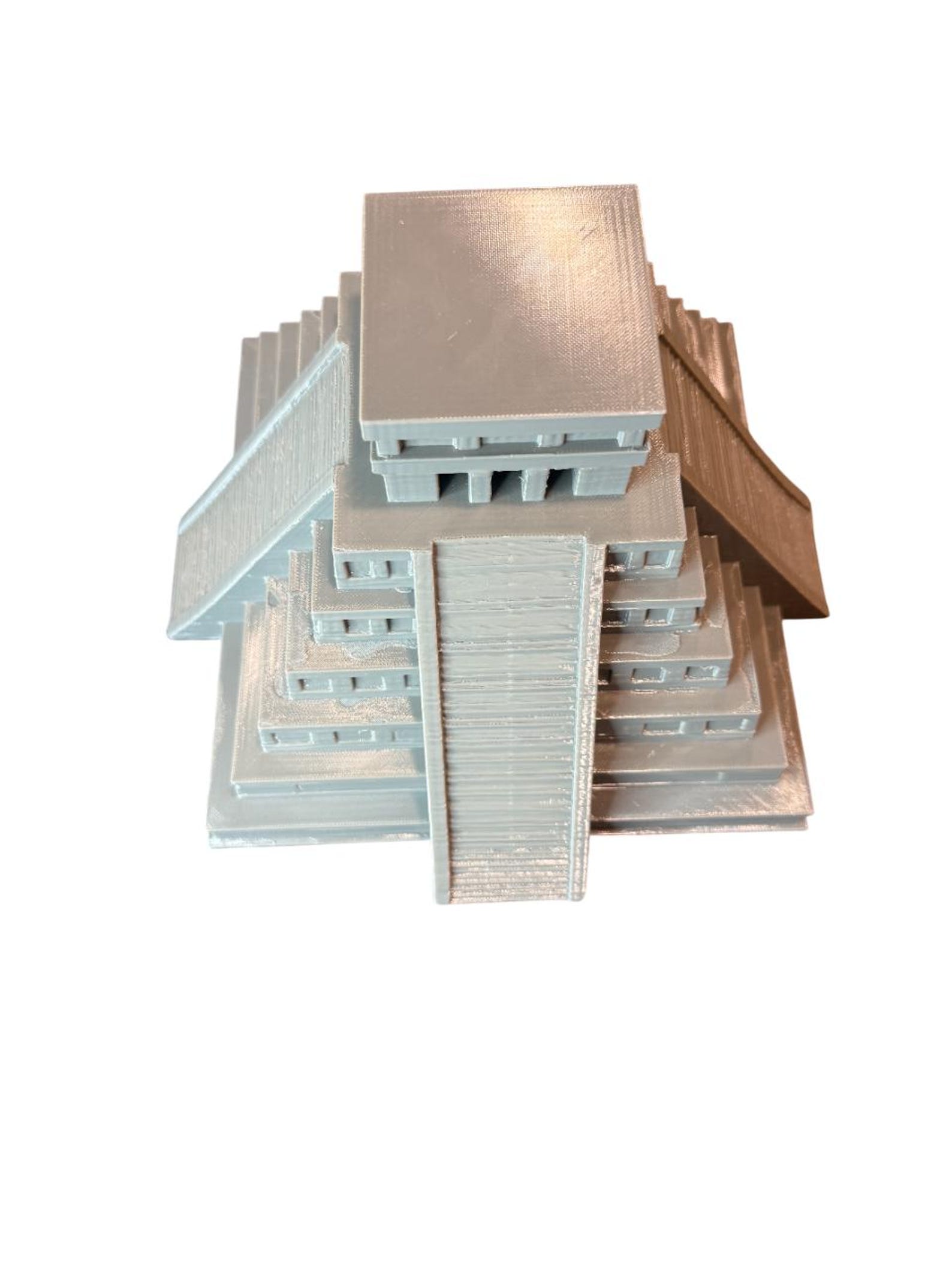 Aztec Pyramid Aquarium Decor 7 Inch Tall Mayan Temple Fish Tank ...