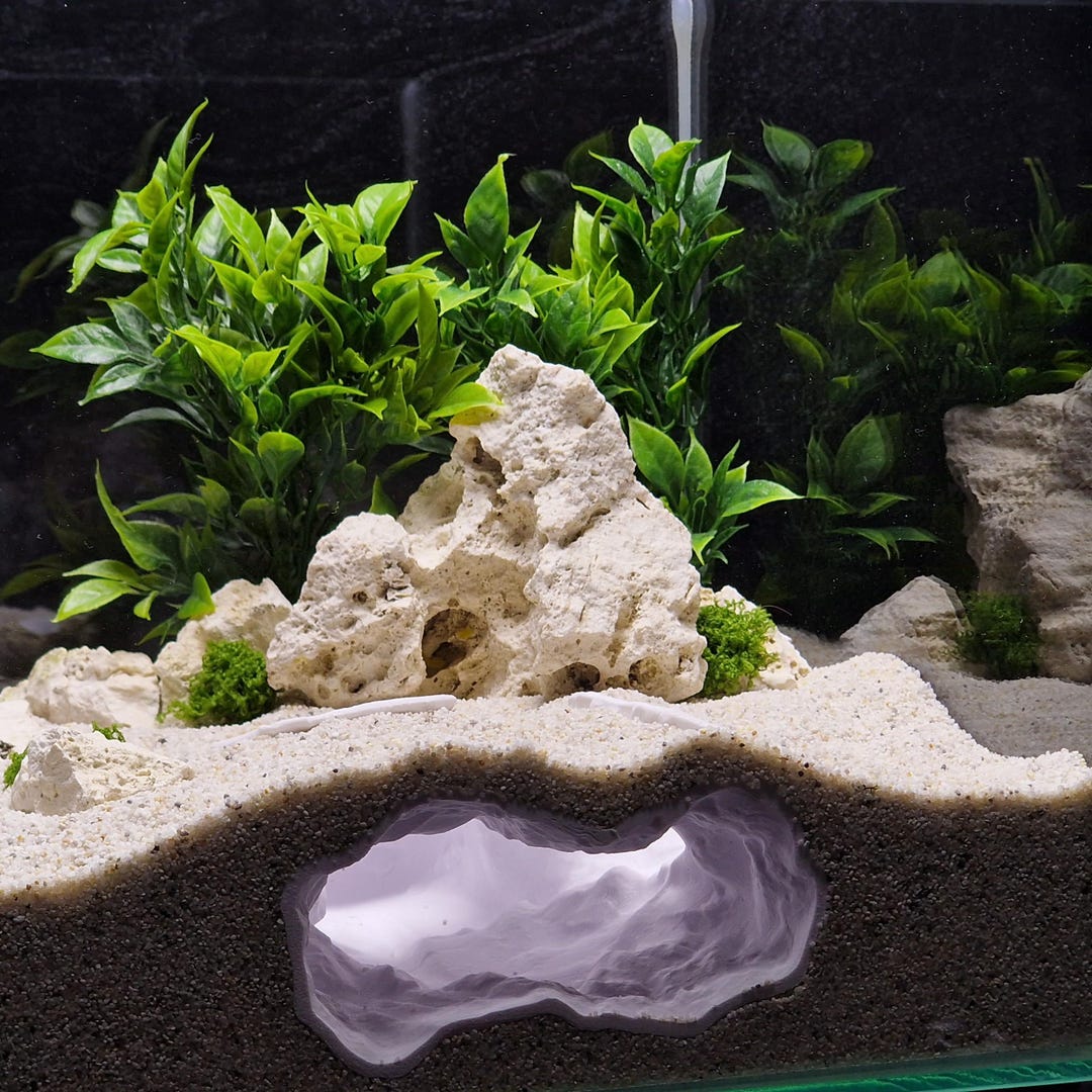 Underground Aquarium Cave Tunnel – Hidden Fish Hide – Substrate Burrow ...