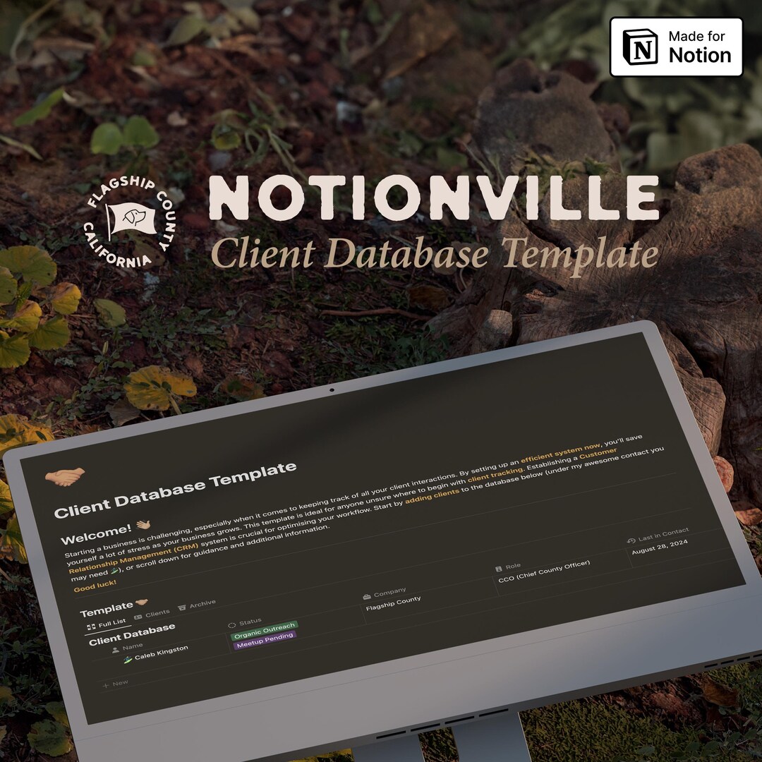 Client Database Template Made for Notion Notionville - Etsy