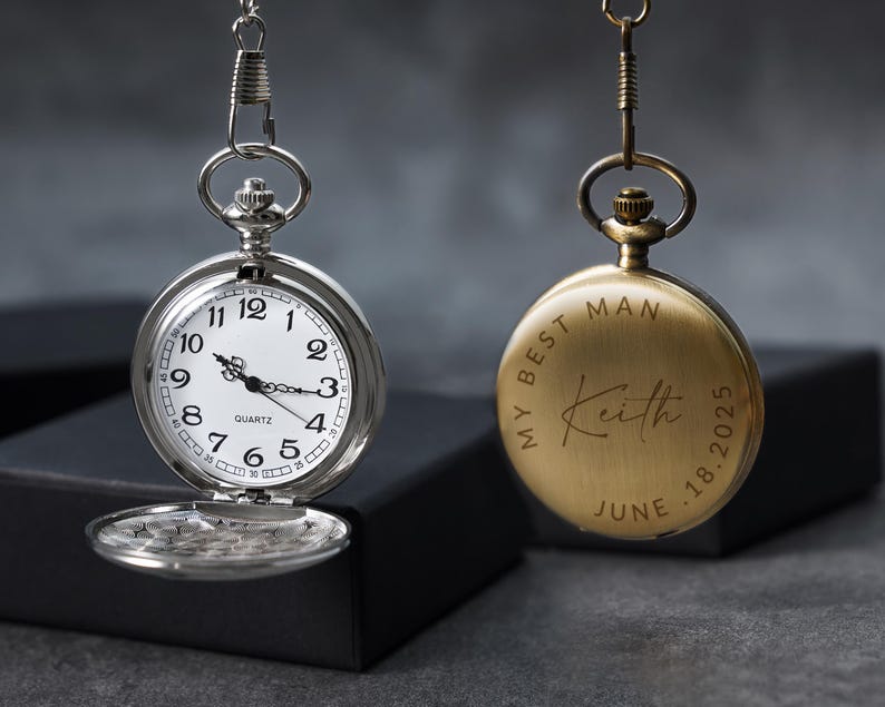 Personalized Vintage Pocket Watch, Engraved Men's Watch With Name ...