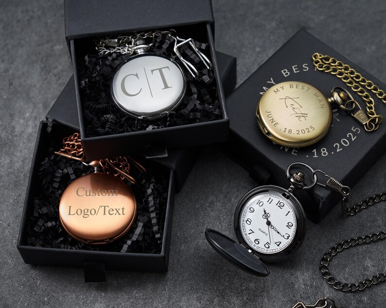 Personalized Vintage Pocket Watch, Engraved Men's Watch With Name ...