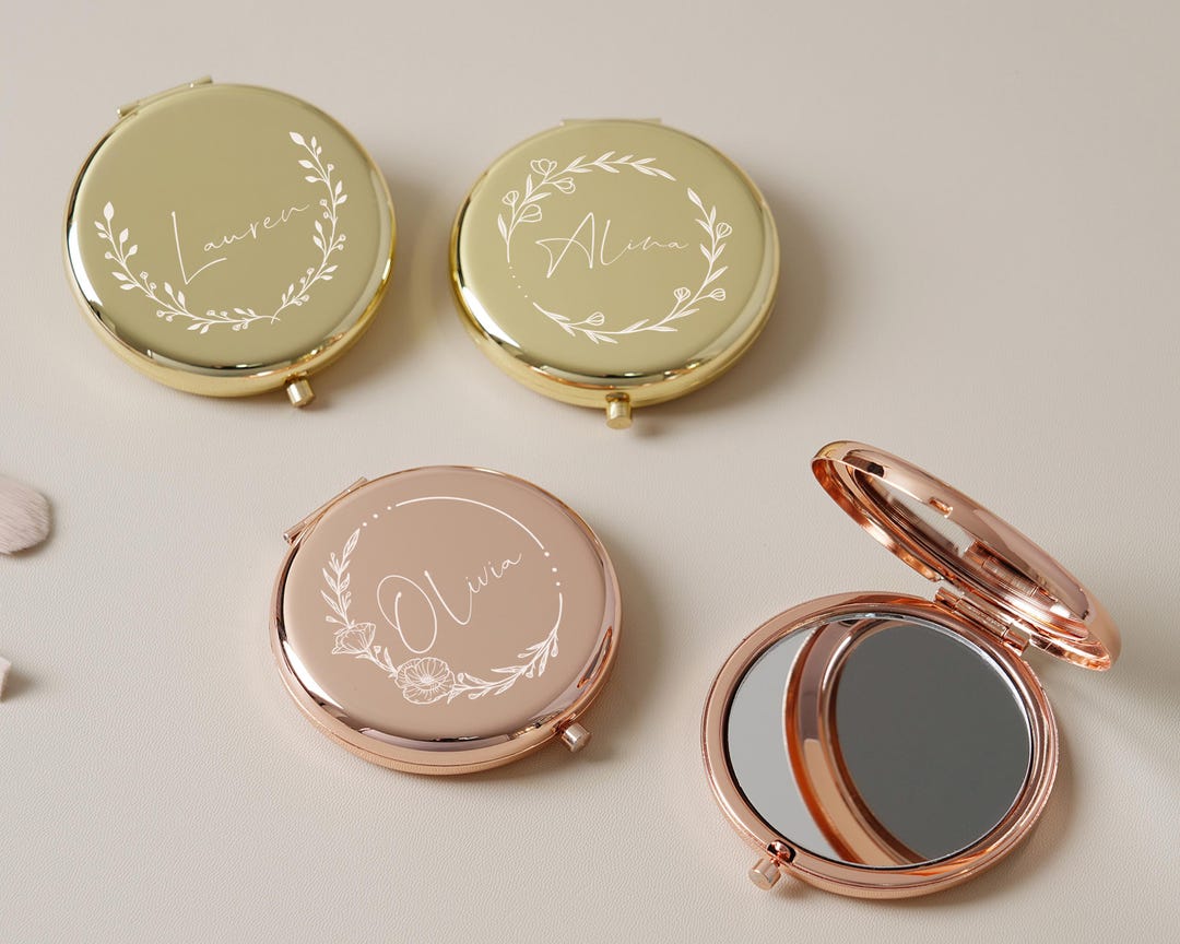 Engraved Pocket Mirror | Unique Bridesmaid Gift & Bachelorette Party ...