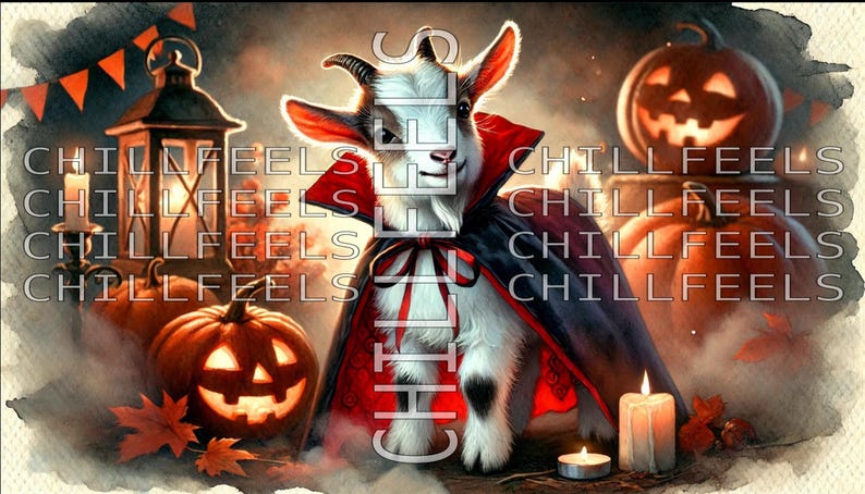 Halloween-tine Printable Goats in Costume 3 1/2 by 2 Inch - Etsy