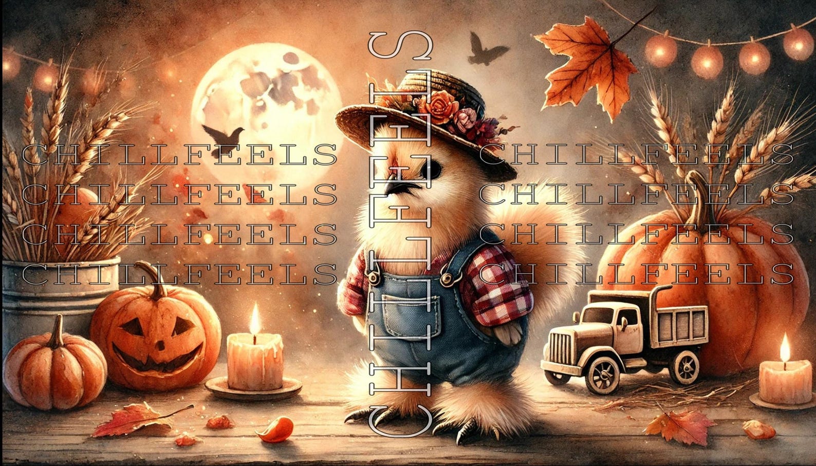 Halloween-tine Printable Cute Silkie Chicken in Costume 3 1/2 by 2 Inch ...