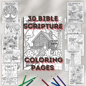 30 Scripture Coloring Page Bundle,bible Verse Coloring Pages,christian ...