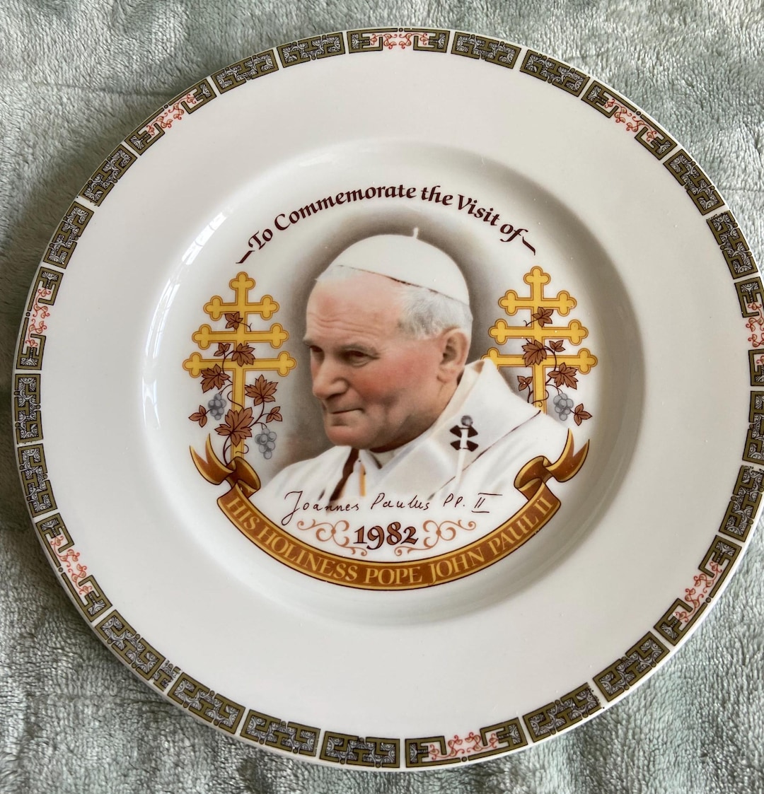 Pope John Paul II 1982 Commemorative Plate - Etsy