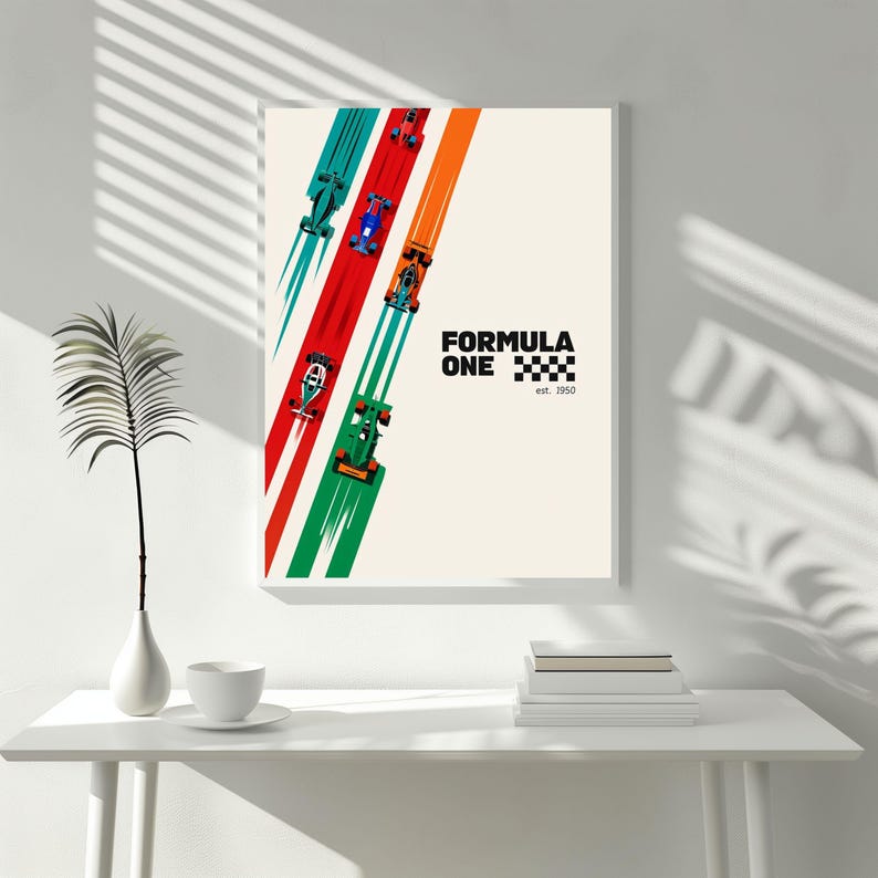 Formula One Wall Art, F1 Wall Art, Masculine Wall Art, Digital Download ...