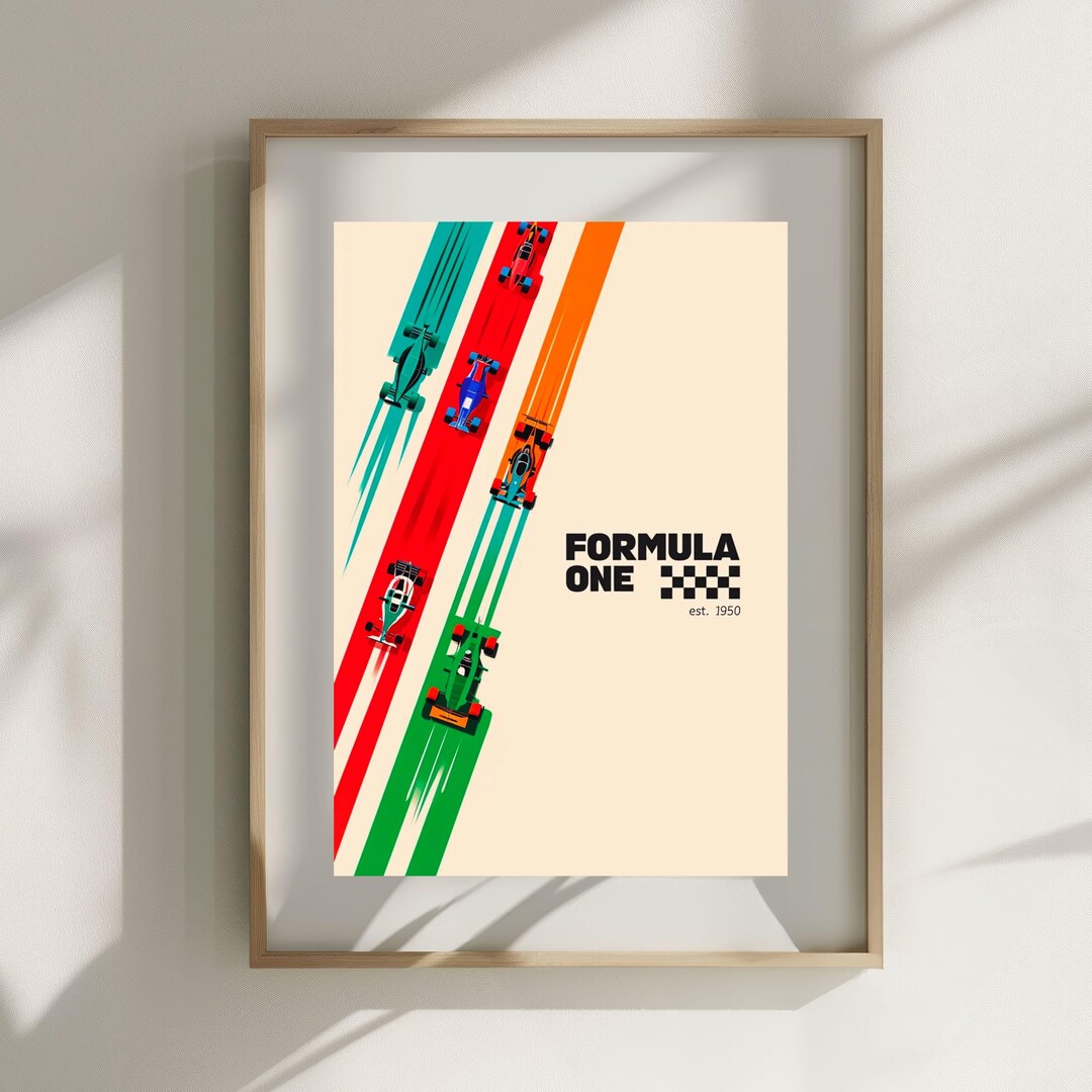 Formula One Wall Art, F1 Wall Art, Masculine Wall Art, Digital Download ...