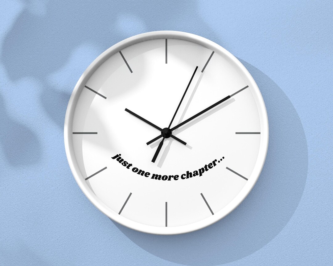 Library Wall Clock, Book Club Gift, Funny Wall Clock, Home Library ...