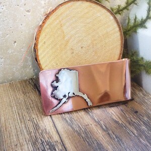 Copper and Sterling Silver Money Clip With State Alaska and ...