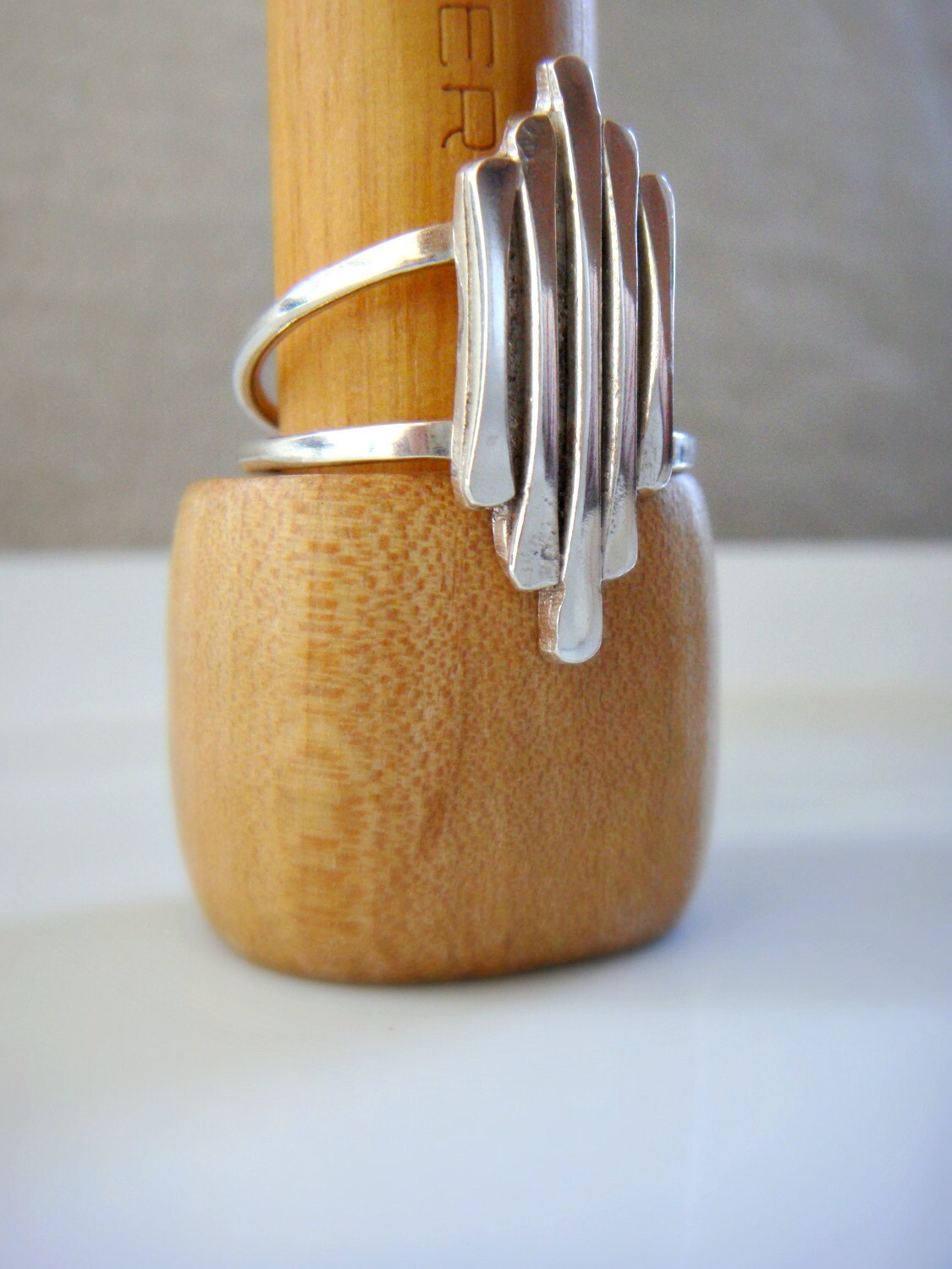 Minimalist Staggered Ring Sterling Silver Simple Ring Modern - Etsy