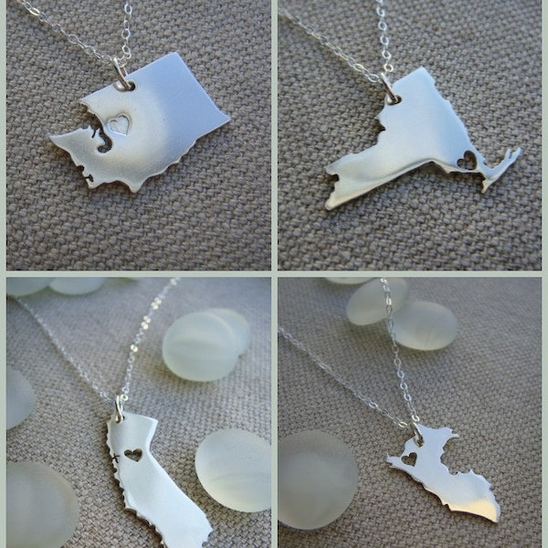 State Necklace - Etsy