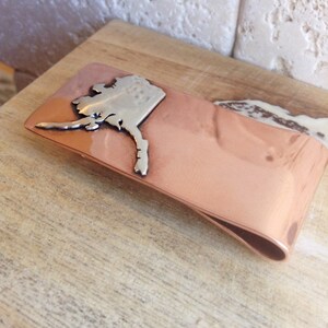 Copper and Sterling Silver Money Clip With State Alaska and ...