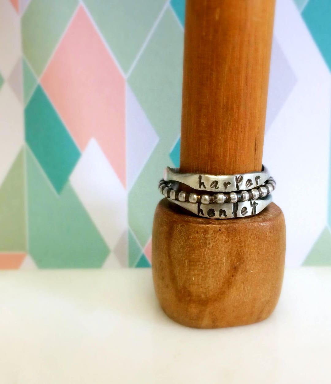 Custom Stackable Name Ring Made to Order With Your Kid's Names Perfect ...