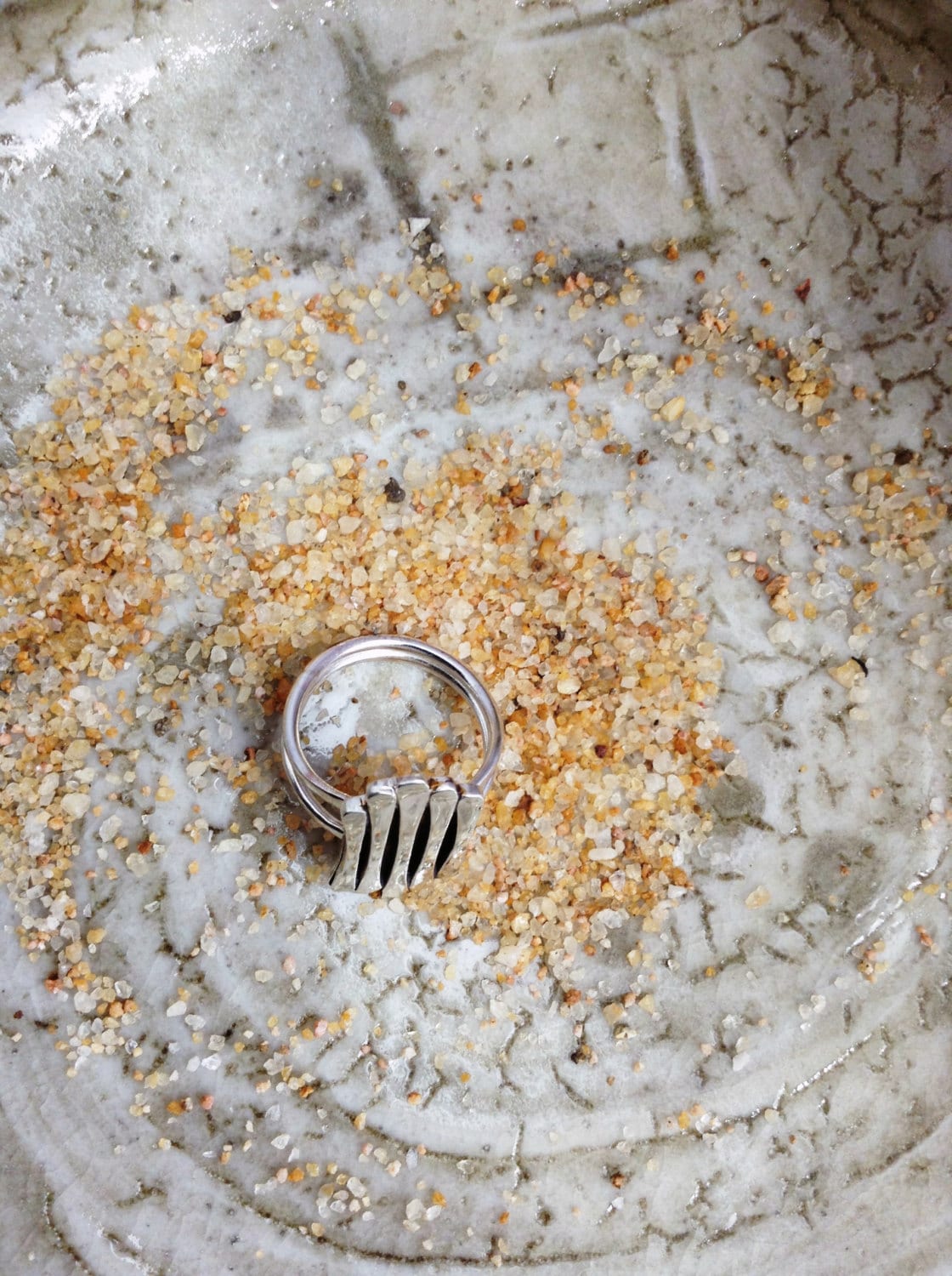 Minimalist Staggered Ring Sterling Silver Simple Ring Modern - Etsy