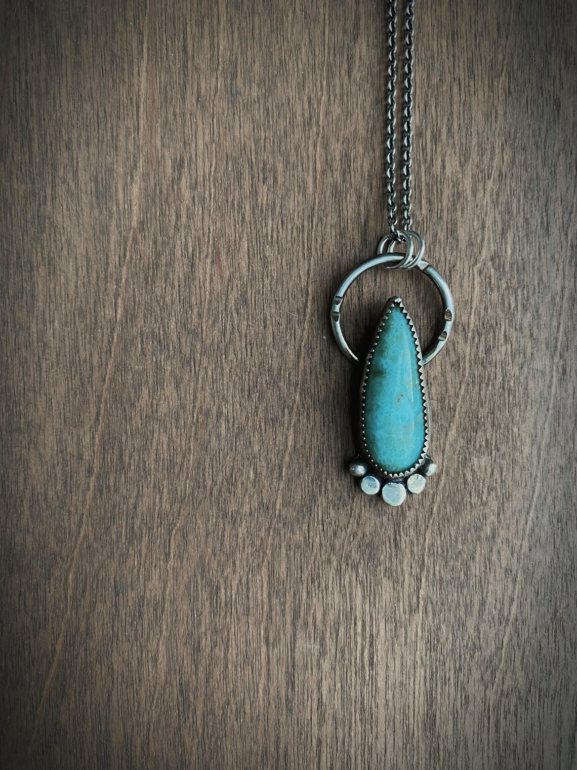Western Turquoise Sterling Silver Tears Necklace Handmade Made in the ...