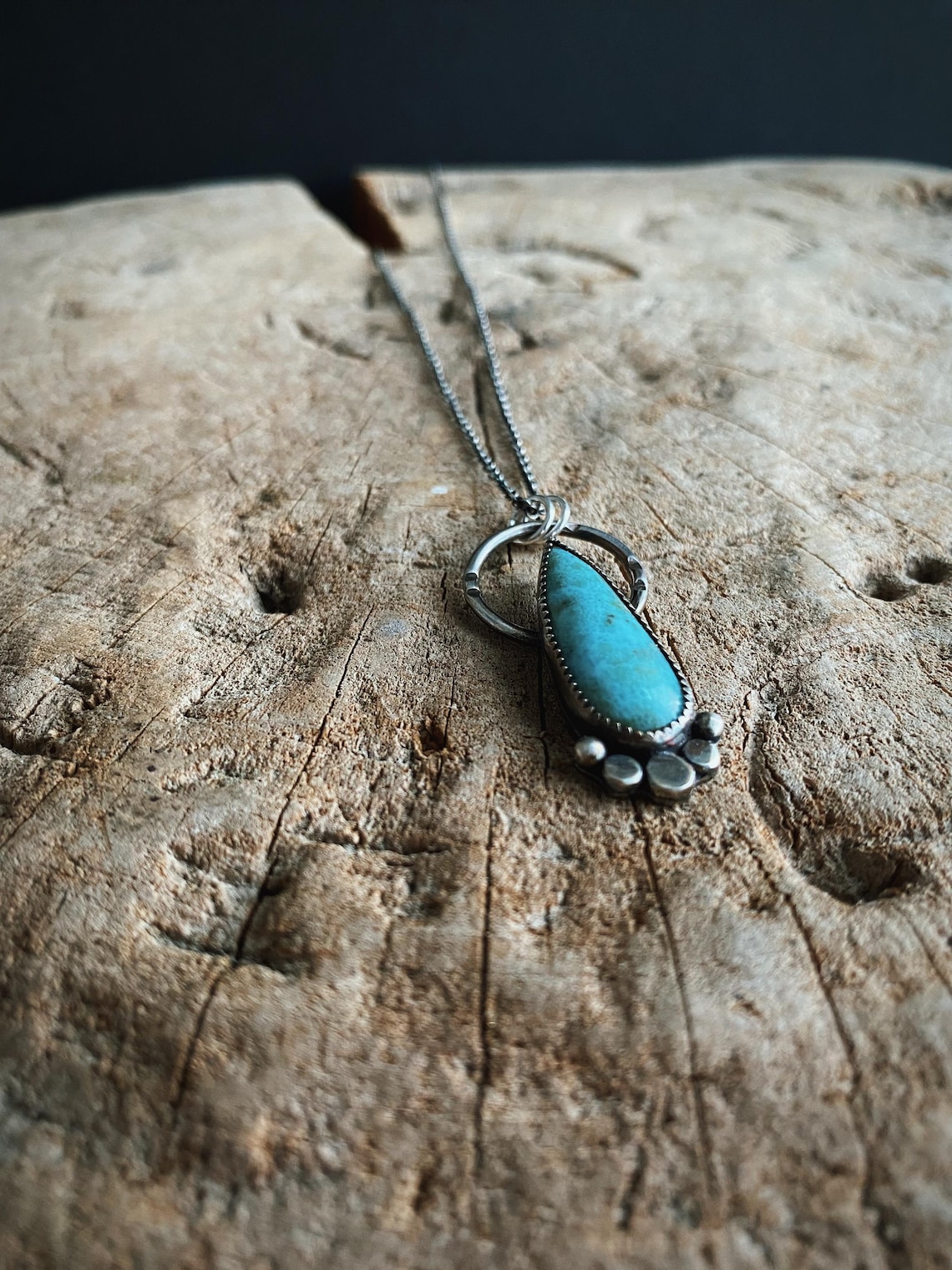 Western Turquoise Sterling Silver Tears Necklace Handmade Made in the ...