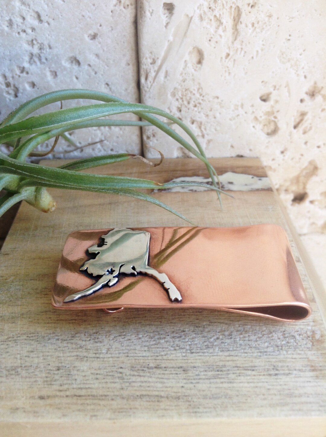 Copper and Sterling Silver Money Clip With State Alaska and ...