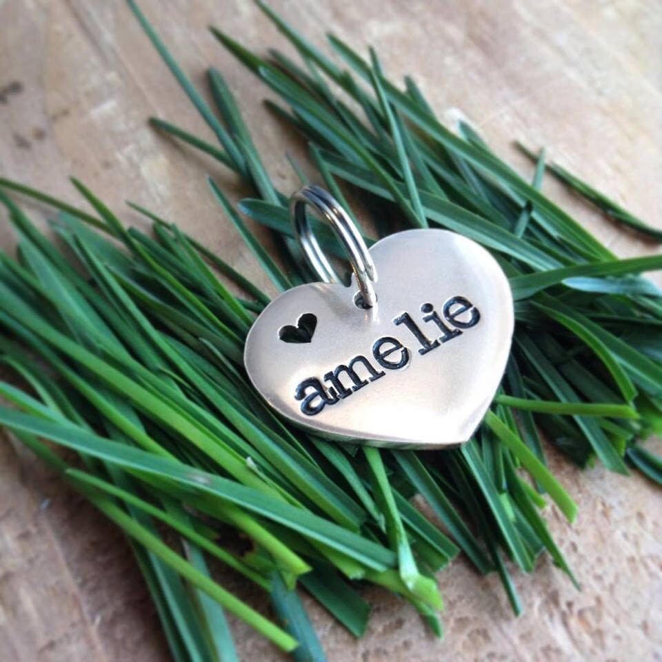 Heart Custom Pet ID Tag Personalize It With Your Pet's | Etsy