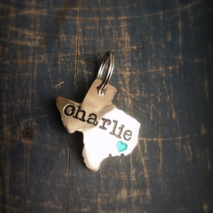 Custom Texas Pet ID Tag - Personalized Dog Name and Number - Etsy