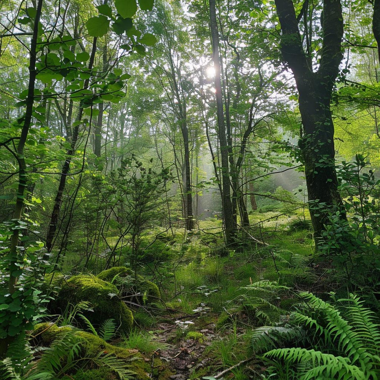 24 Green Forest Clipart, Greenery Woodland Digital Download, Nature ...