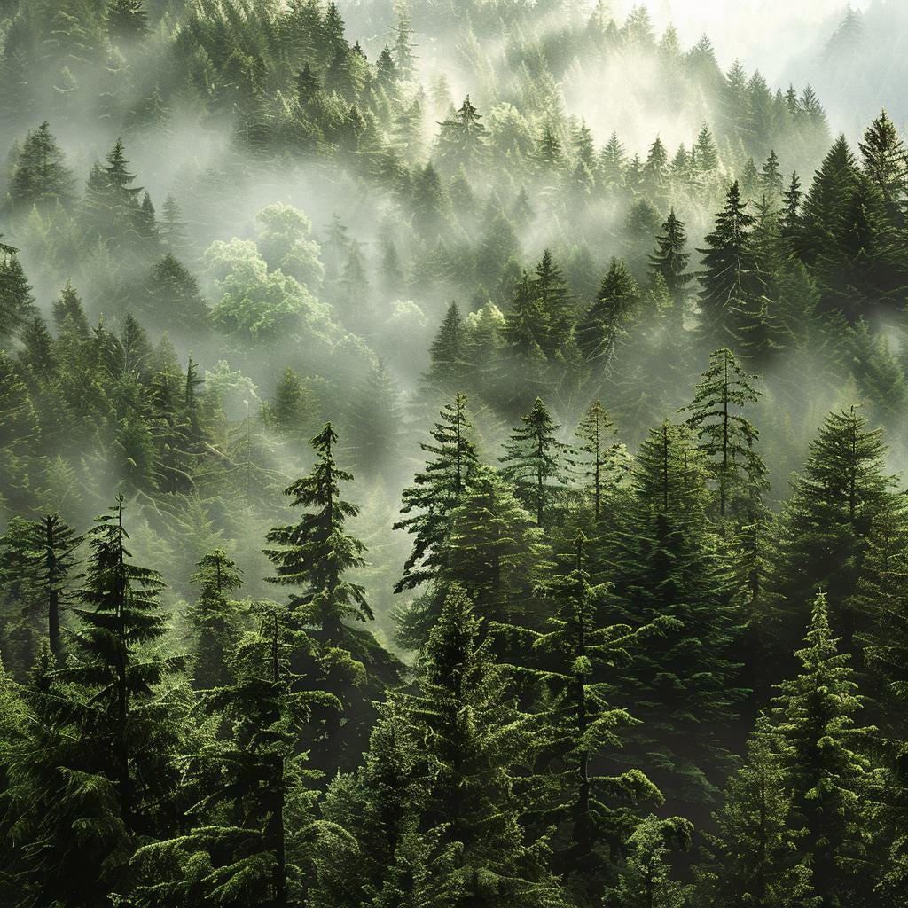 24 Scenic Misty Forest Clipart, High Resolution Greenery Clip Art ...