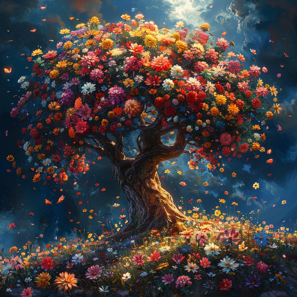 24 Enchanting Tree Clipart, Vibrant Blossoms Art, Whimsical Nature ...