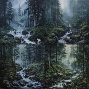 24 Enchanting Forest Stream Clipart, Woodland River Art, Nature Scene ...