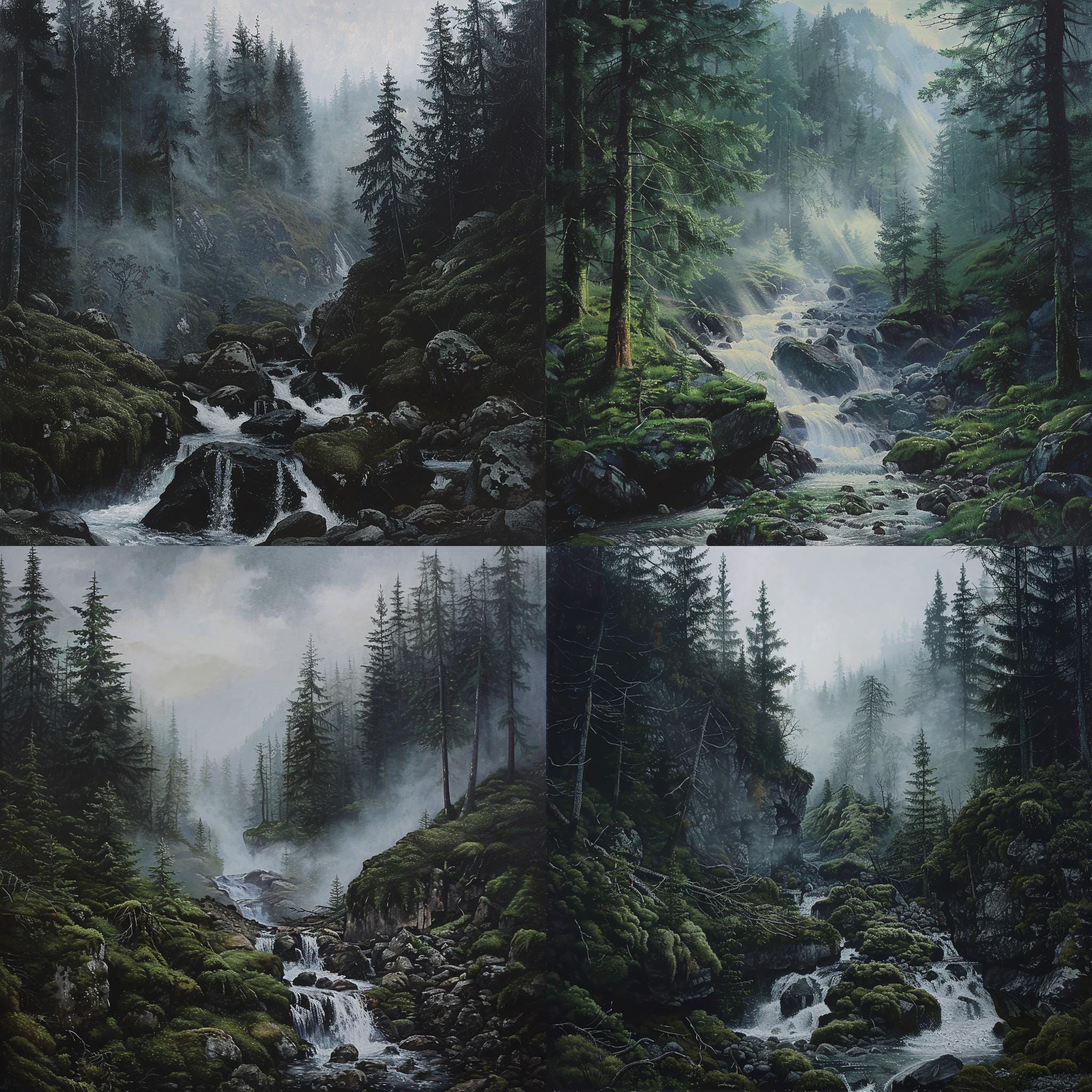 24 Enchanting Forest Stream Clipart, Woodland River Art, Nature Scene ...