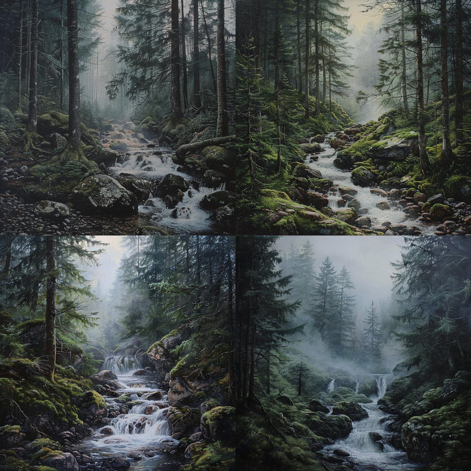 24 Enchanting Forest Stream Clipart, Woodland River Art, Nature Scene ...