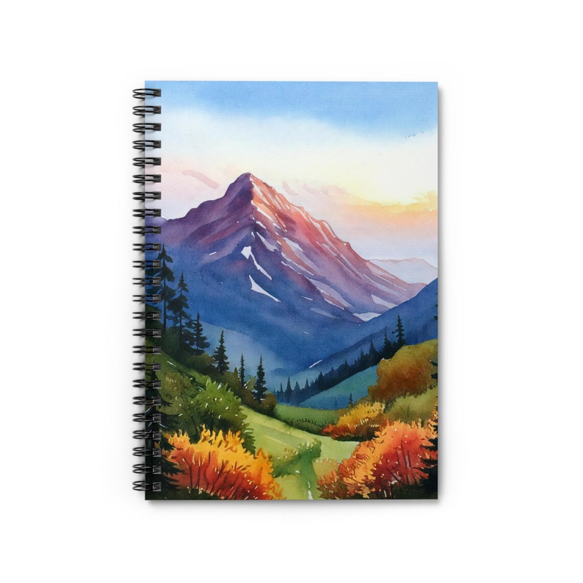 Mountain Sunset Watercolor Journal | Inspirational Nature Writing ...