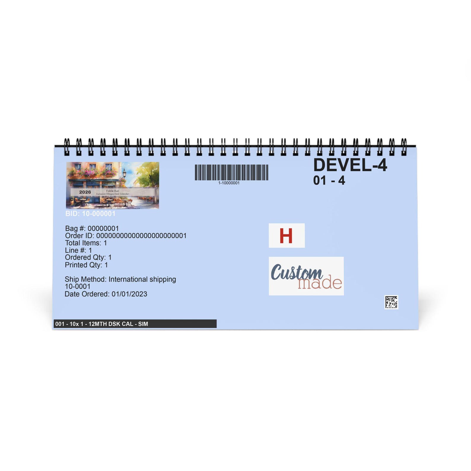 2026 Desk Calendar, Watercolor European Storefronts, Sidewalk Cafes ...