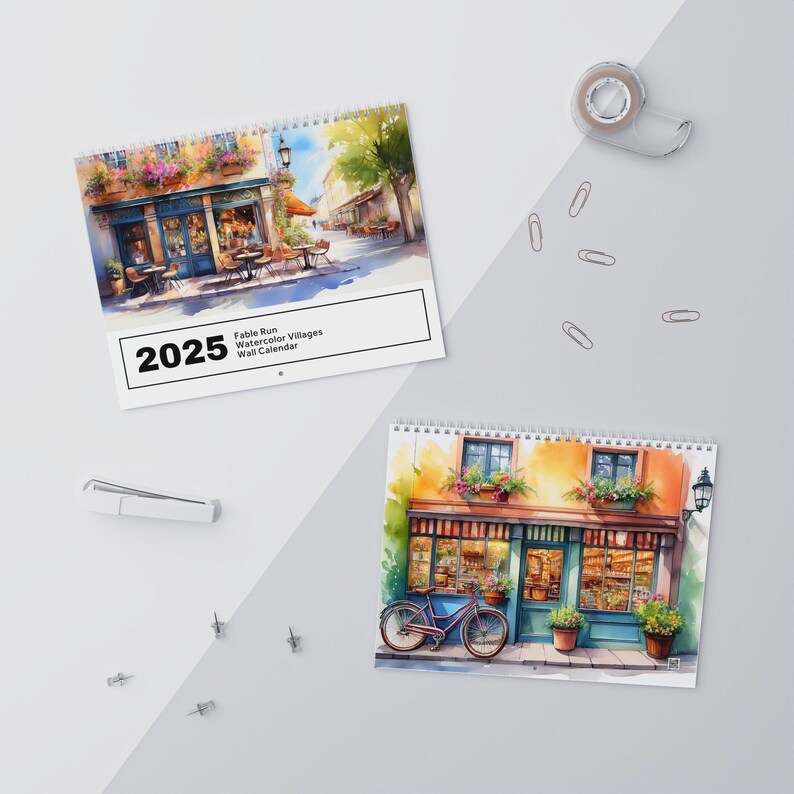 2025 Art Wall Calendar Watercolor European Shops | Large Vibrant Images ...