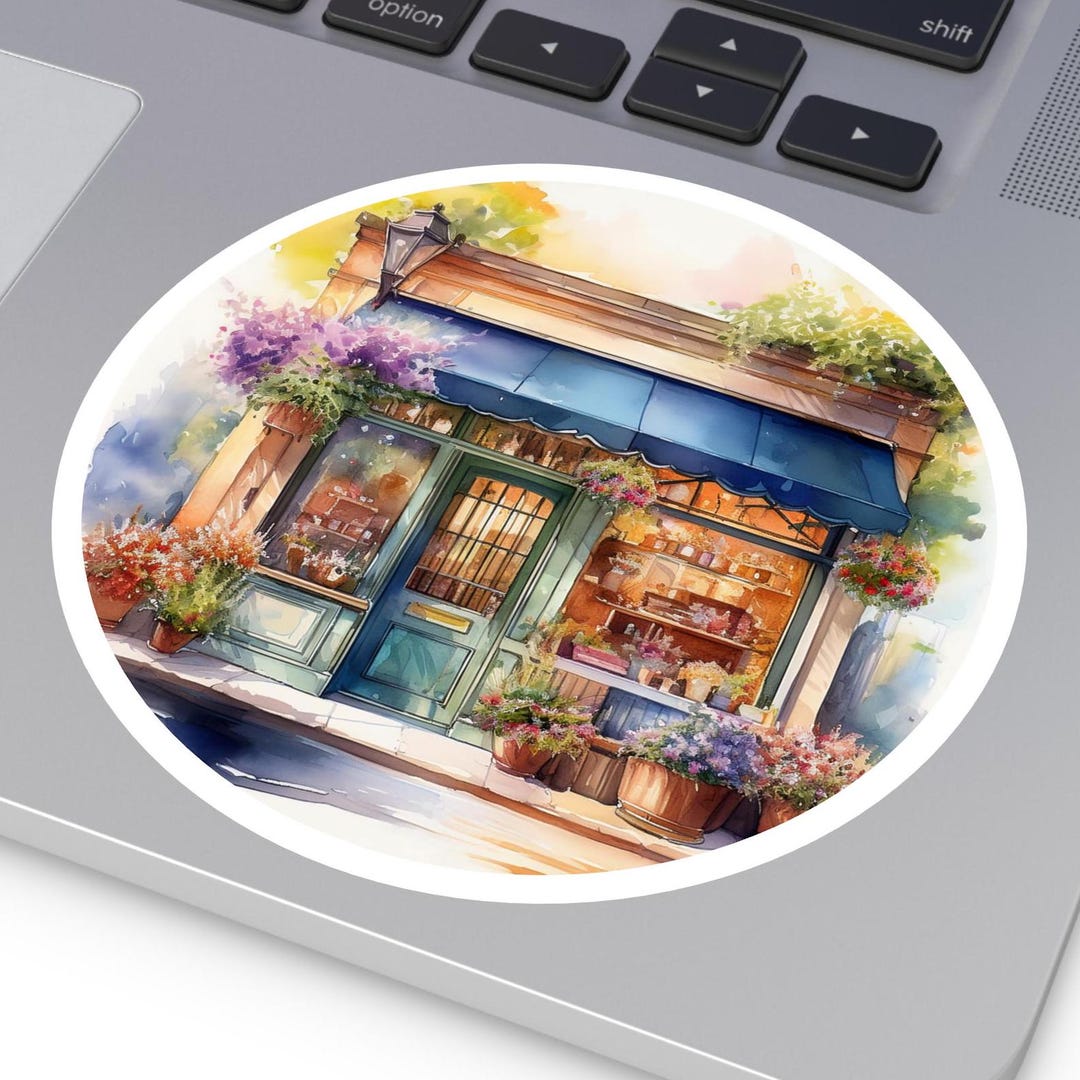 Parisian Flower Shop Sticker Premium Vinyl, Water & Scratch Resistant 5 ...