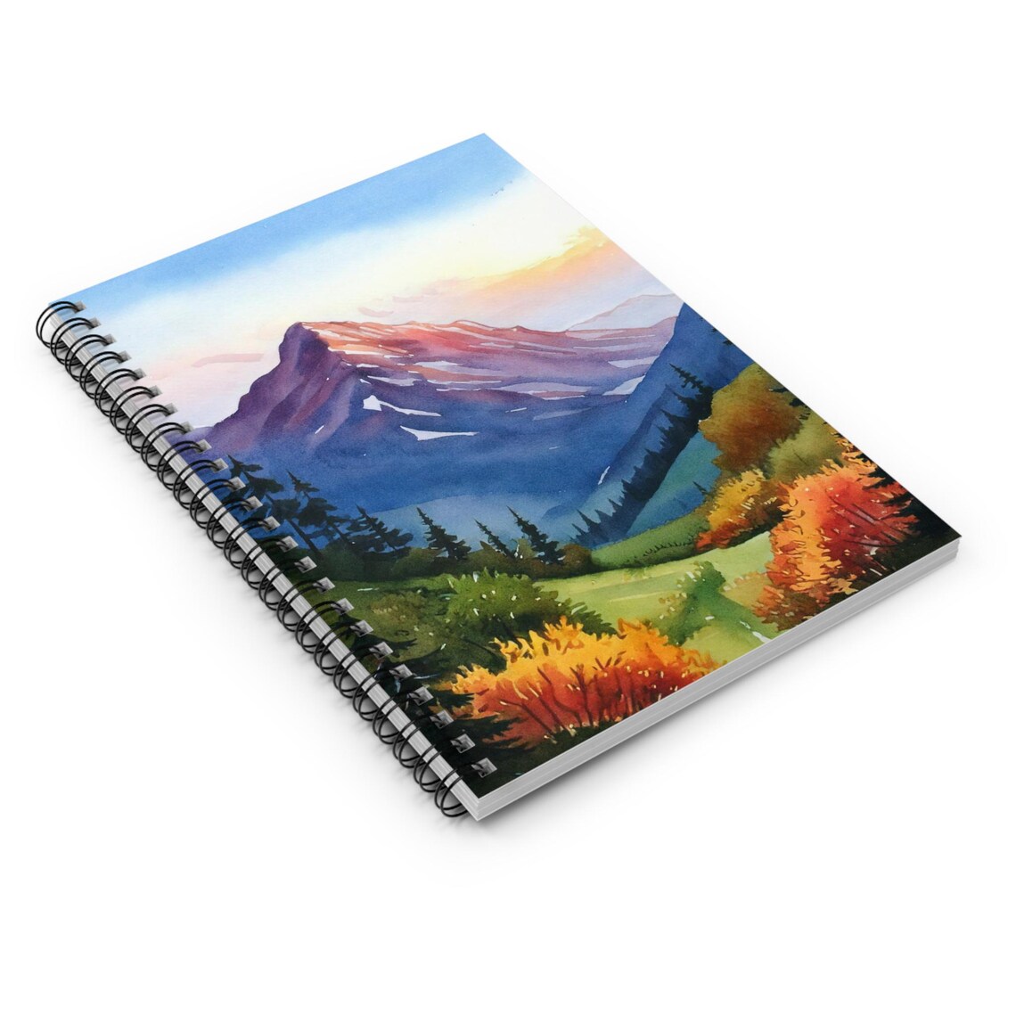 Mountain Sunset Watercolor Journal | Inspirational Nature Writing ...