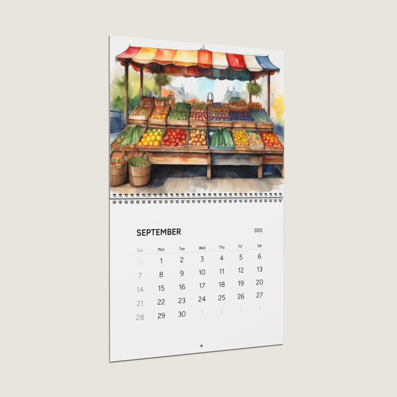 2025 Art Wall Calendar Watercolor European Shops | Large Vibrant Images ...