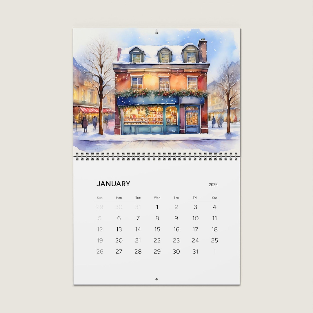 2025 Art Wall Calendar Watercolor European Shops | Large Vibrant Images ...