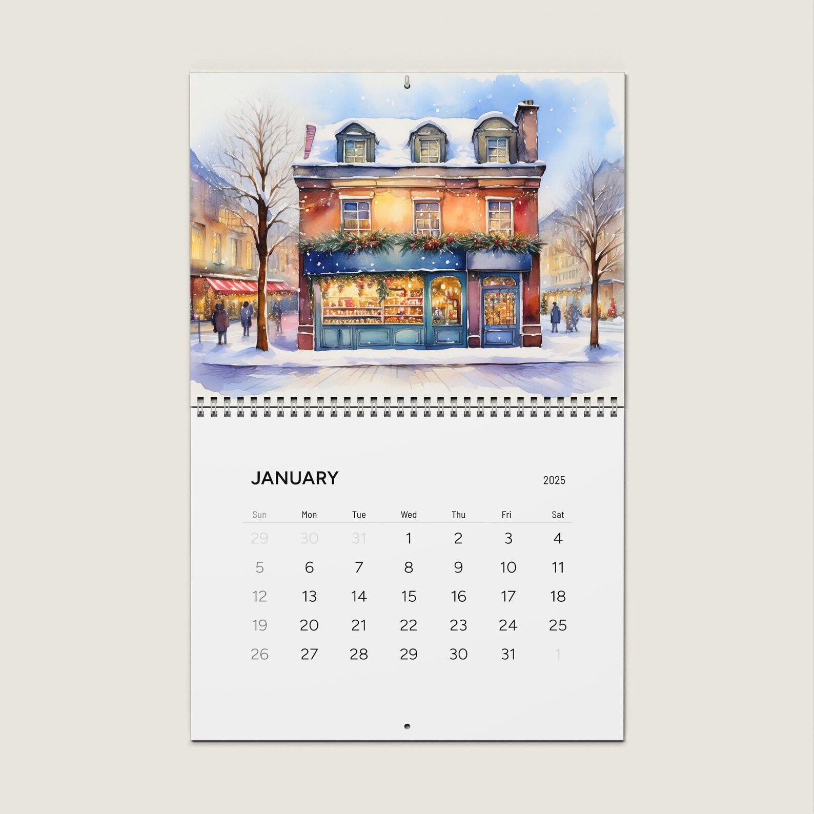 2025 Art Wall Calendar Watercolor European Shops | Large Vibrant Images ...