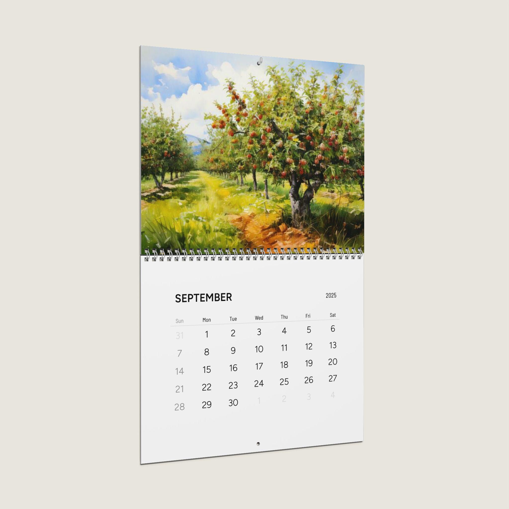 2025 Wall Calendar | Watercolor Trees | 8.5x11" | Unique Home Decor ...