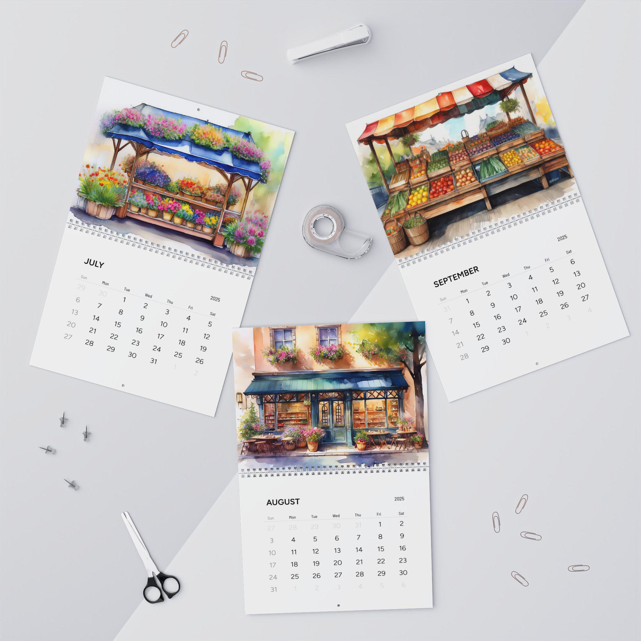 2025 Art Wall Calendar Watercolor European Shops | Large Vibrant Images ...