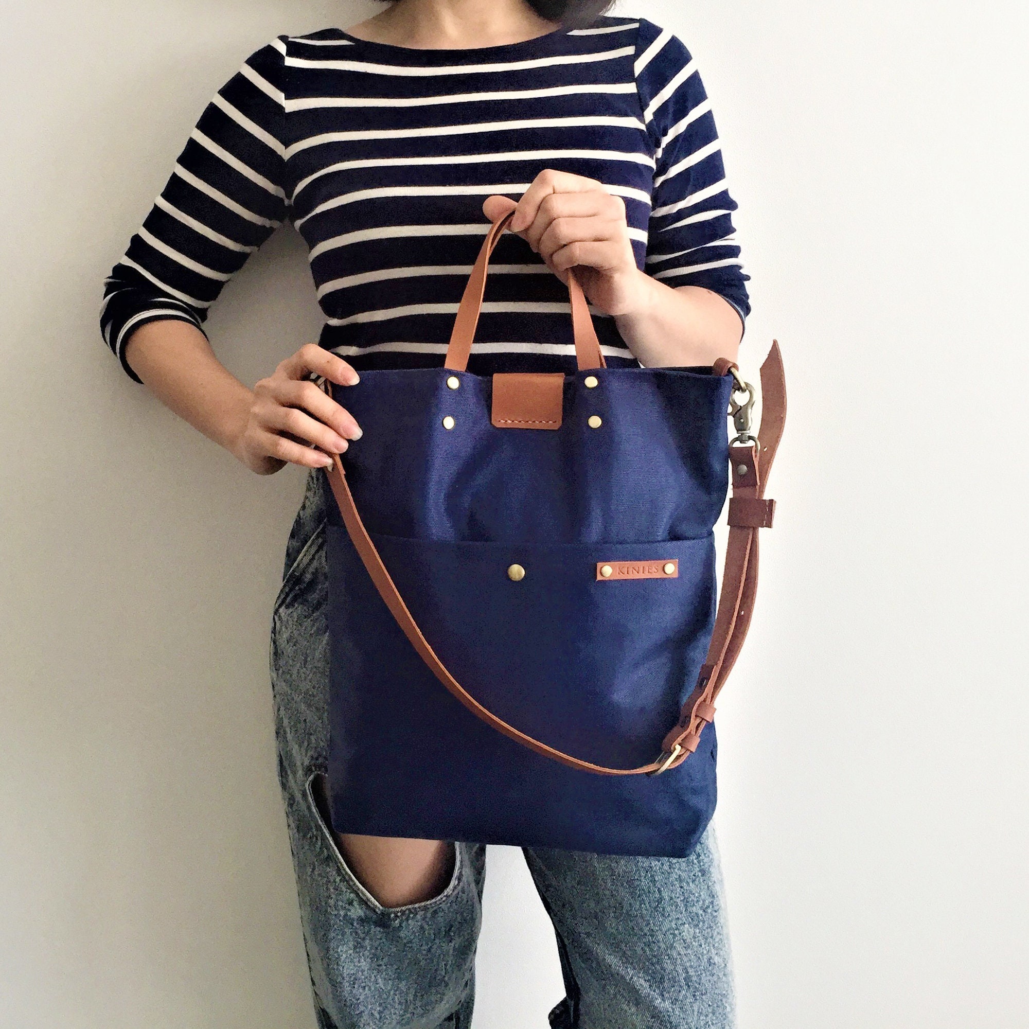 Leather Strap Bag Tote Bag for Men Personalized Bag | Etsy