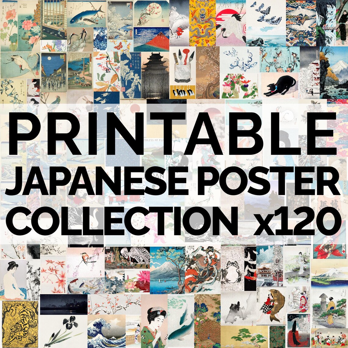 Printable Japanese Posters Pack | 120 Aesthetic Designs for Gallery ...