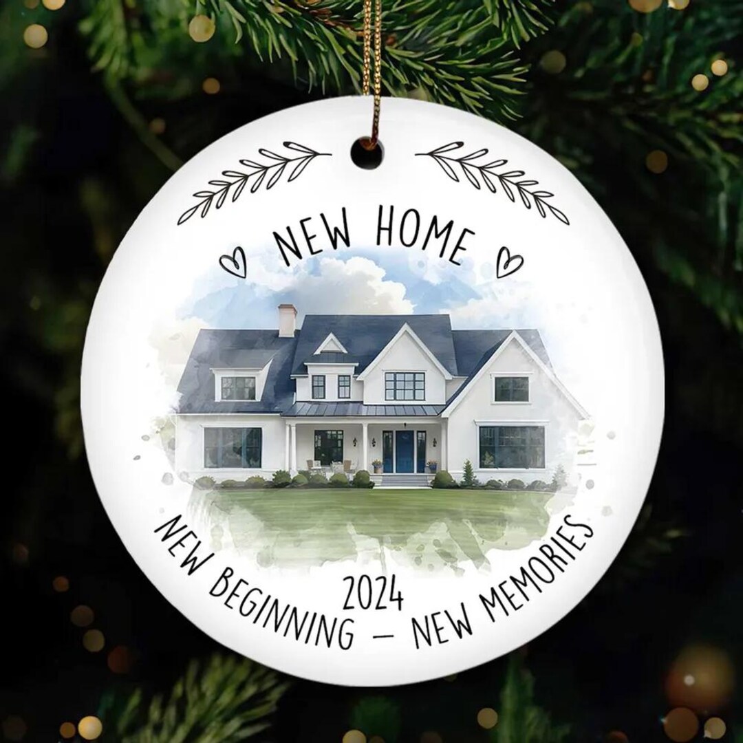 Photo Custom Our New Home Christmas Ornament, First Christmas New Home ...