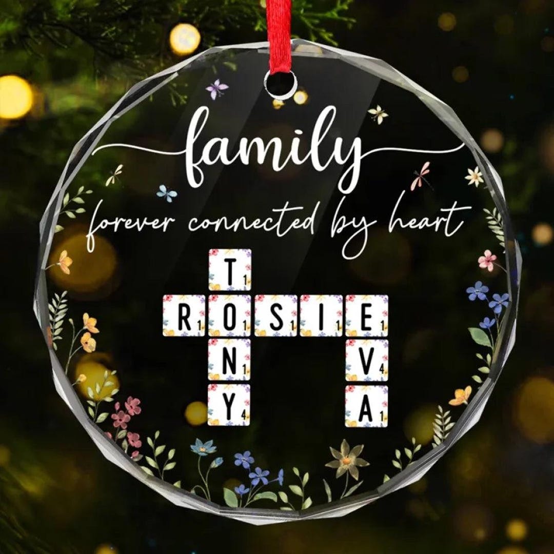 Personalized Family Ornaments,family Name Crossword Puzzle,custom ...