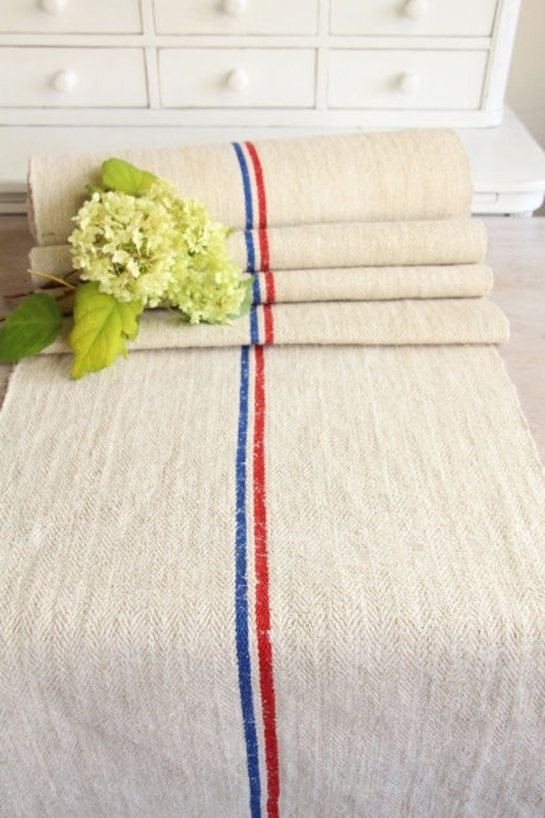 Antique French Linen Roll 4.81y Sewing Upholstery UW 219 A - Etsy