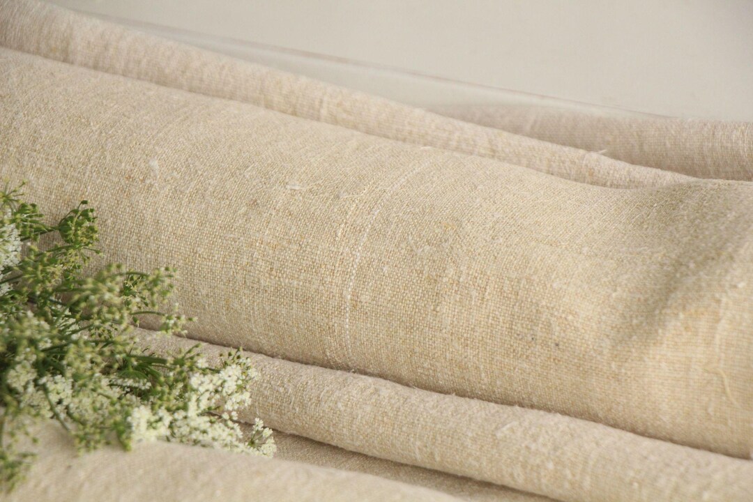 Antique Linen Fabric, 9.76 Y, French Linen, Upholstery, Durabel, Z 003 ...