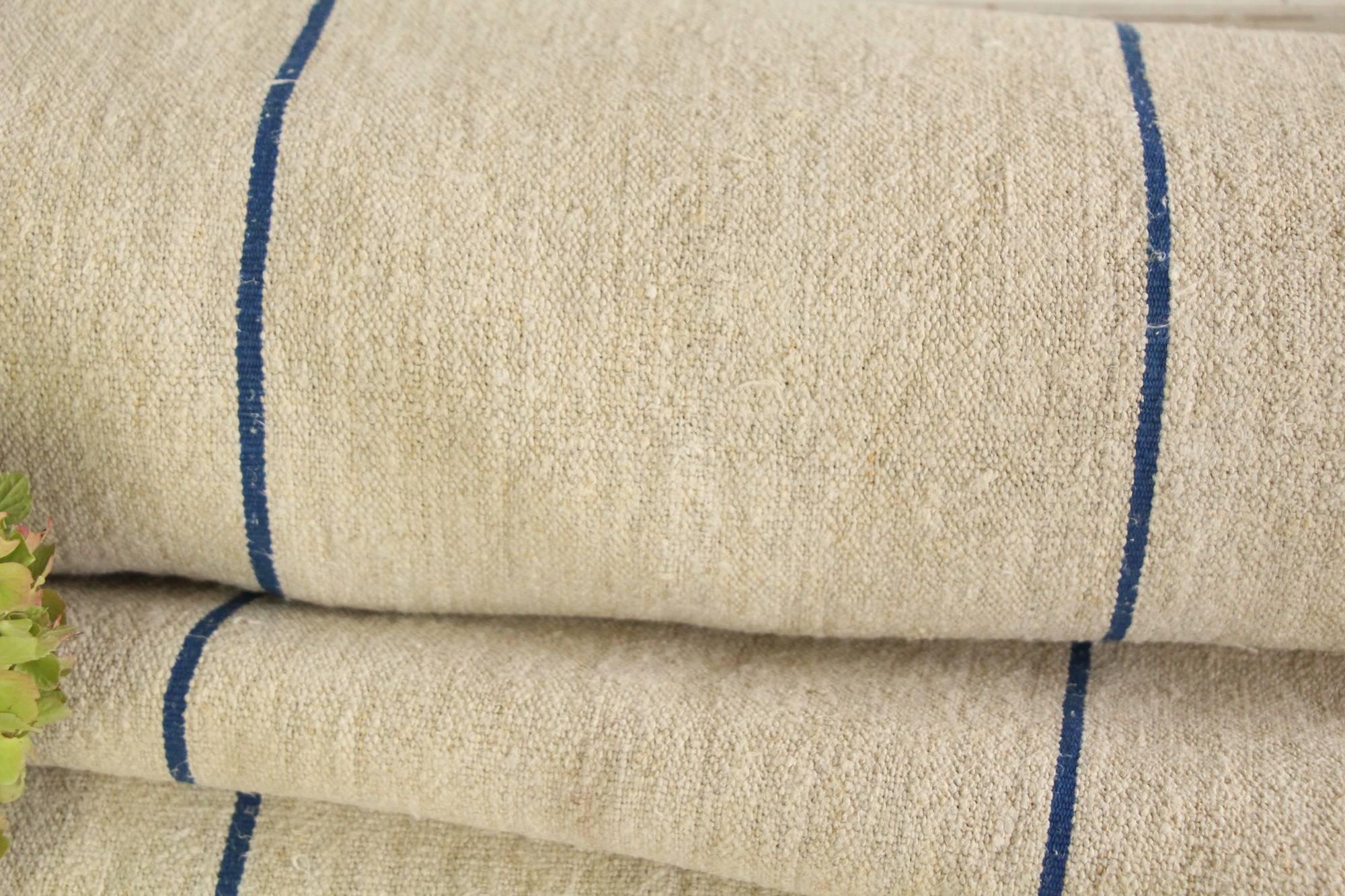 Antique Plain Linen Fabric 7.98y, Organic Handmade Upholstery Fabric ...