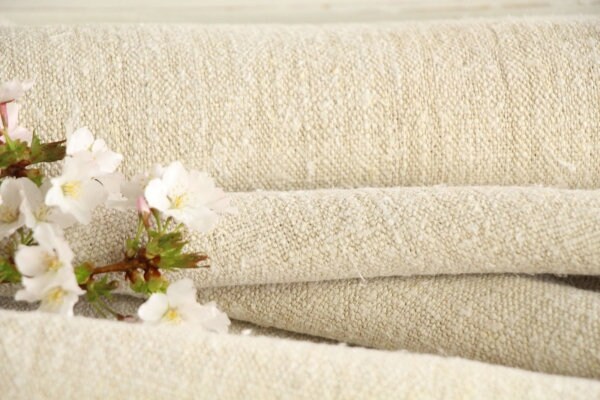 antique french plain linen roll 3.93y sewing upholstery UW 300 ...